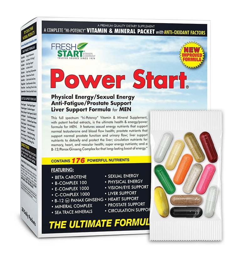 Power Start Complete Daily Vitamin Pack - 10X Energy & Stamina Booster ...