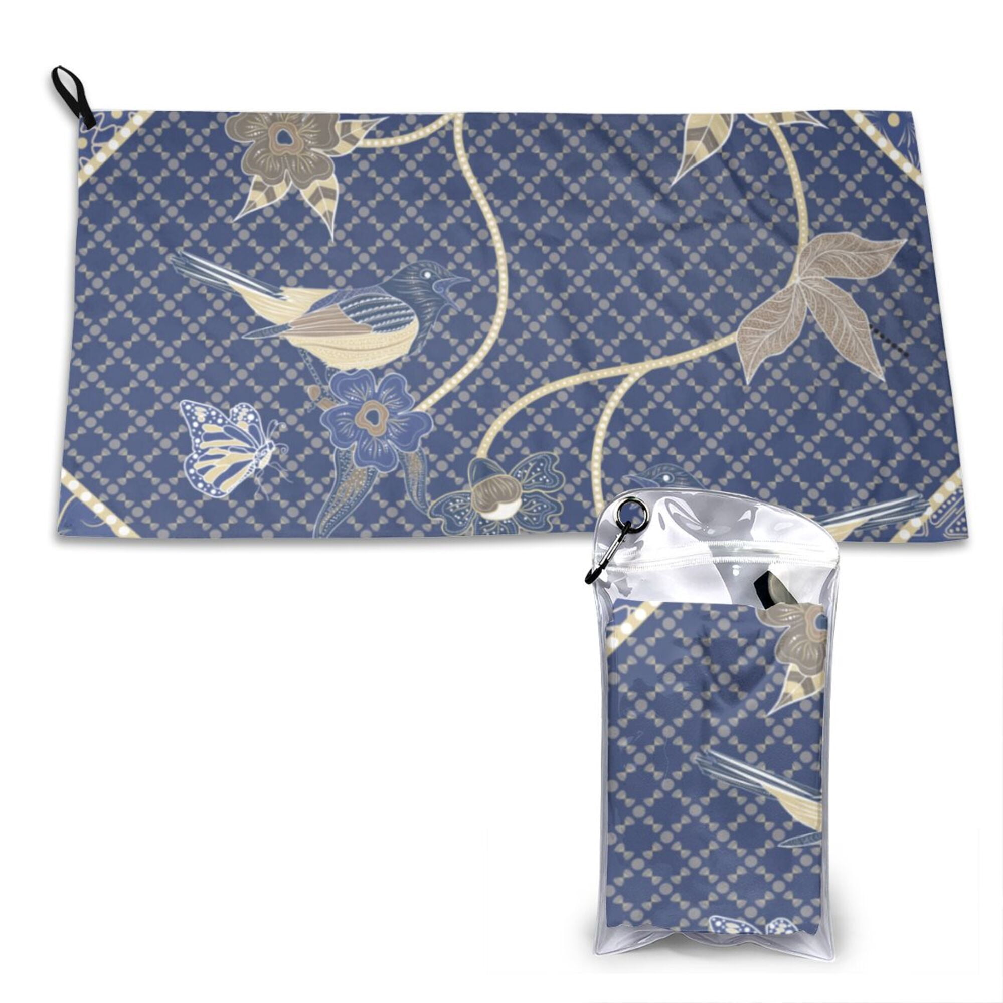 YFYANG Adult Microfiber Portable Travel Towel, Vintage Ikat Geometric ...