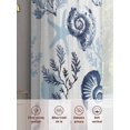 Blue Conch Coastal Sheer Curtains for Living Room Bedroom Nautical ...