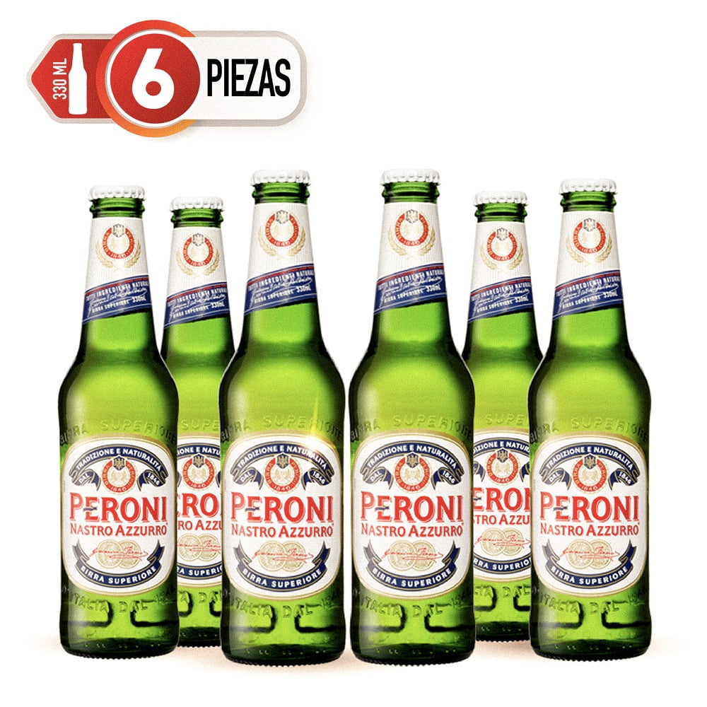 Six Pack Cerveza Peroni Nastro Azzurro 330ml C/u Pilsner | Walmart en línea