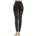 DailyTrove Women's Sheer Panel Leggings - Yoga & Lounge Style Stretchy ...