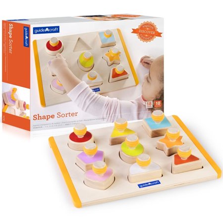 Guidecraft Manipulatives Plastic Shape Sorter Puzzle in Multi-Color ...