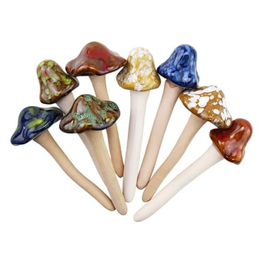 Enchanted Fairy Garden Miniature Colorful Toadstool Mushrooms Figurine ...