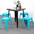 18 Inch Industrial Metal Stools Set of 4, Stackable Classroom Stools ...