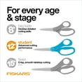 Fiskars Student Scissors, 7", Pointed, School Supplies for Kids 12 ...