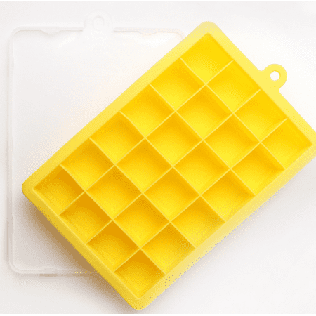 Ice Cube Tray, Silicone Square Ice Tray Easy Release Stackable Ice Cube ...