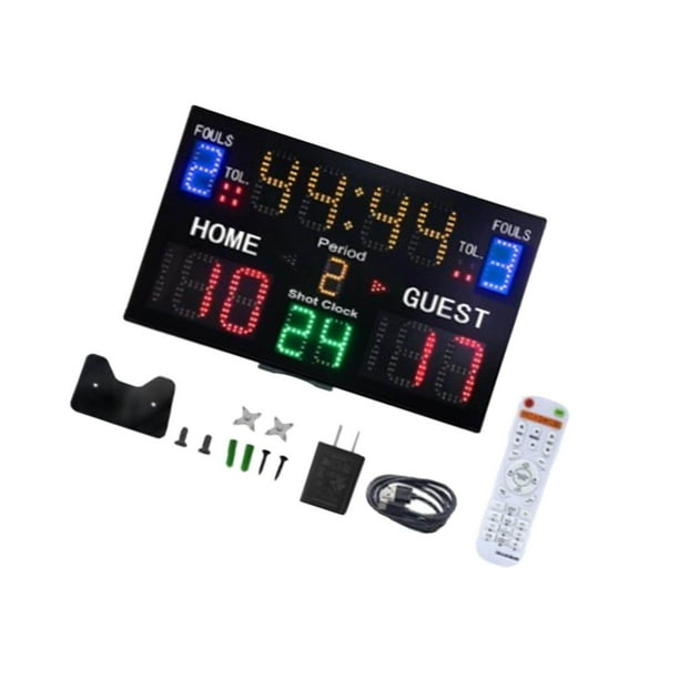 Indoor Basketball Scoreboard with Remote Electronic Scoreboard Counting ...