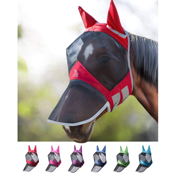Harrison Howard CareMaster Pro Luminous Fly Mask Full Face Ruby (M; Cob ...