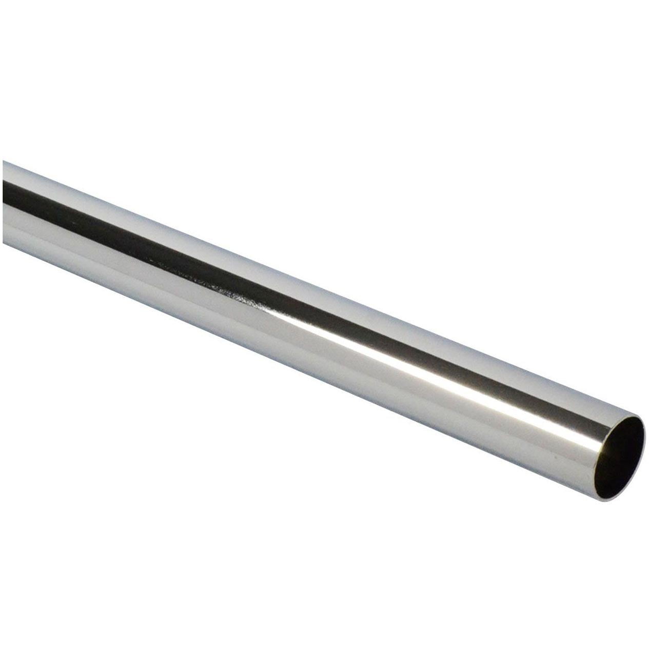 CKP 60" Long 1-1/4" Diameter Steel Closet Rod/Wardrobe Tubing, Polished ...