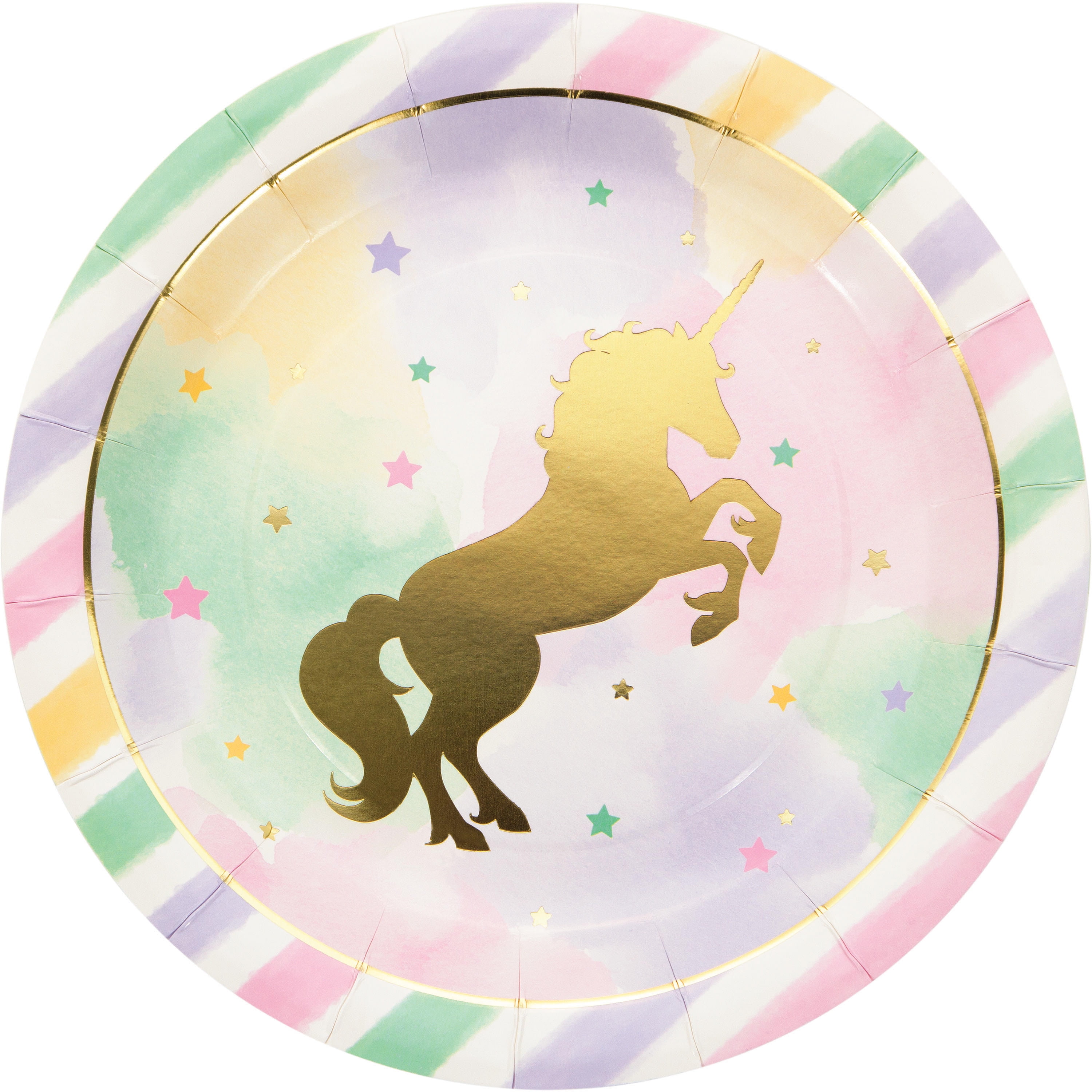 Sprakle Unicorn Round Paper Plates 24 Count for 24 Guests - Walmart.com