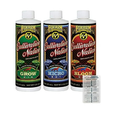 Fox Farm Organic Fertilizer Trio: Big Bloom, Grow Big Hydro, Tiger ...