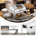 Wilprep 8.4 qt Roll Top Chafing Dish Buffet Set Stainless Steel Food ...