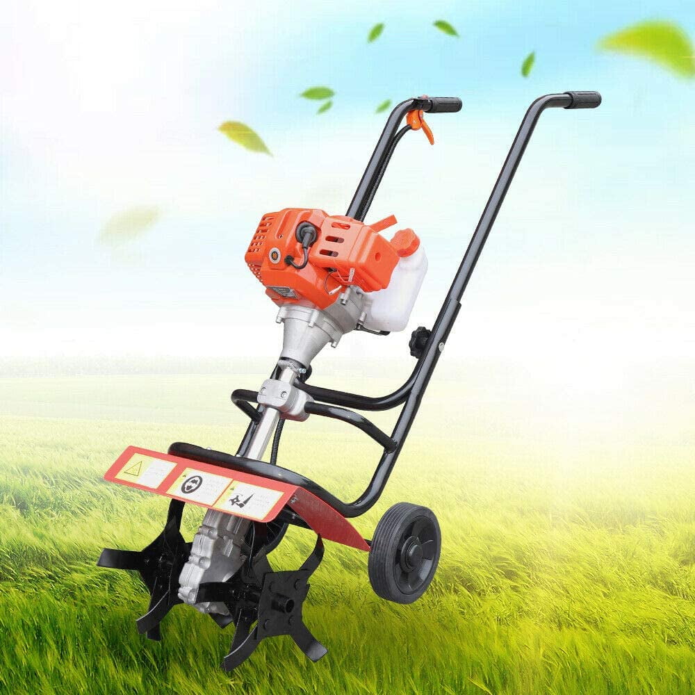 Buy 52CC 2 Stroke Gas Powered Tiller Cultivator, Air-Cooled 2-Stroke ...