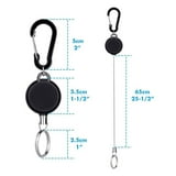 5pccs Retractable Key Chain Heavy Duty Key Reel Keychain Extendable Key ...