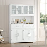 Homfa 71'' Large Wooden Dining Room Pantry, Buffet Hutch, 4 Door ...