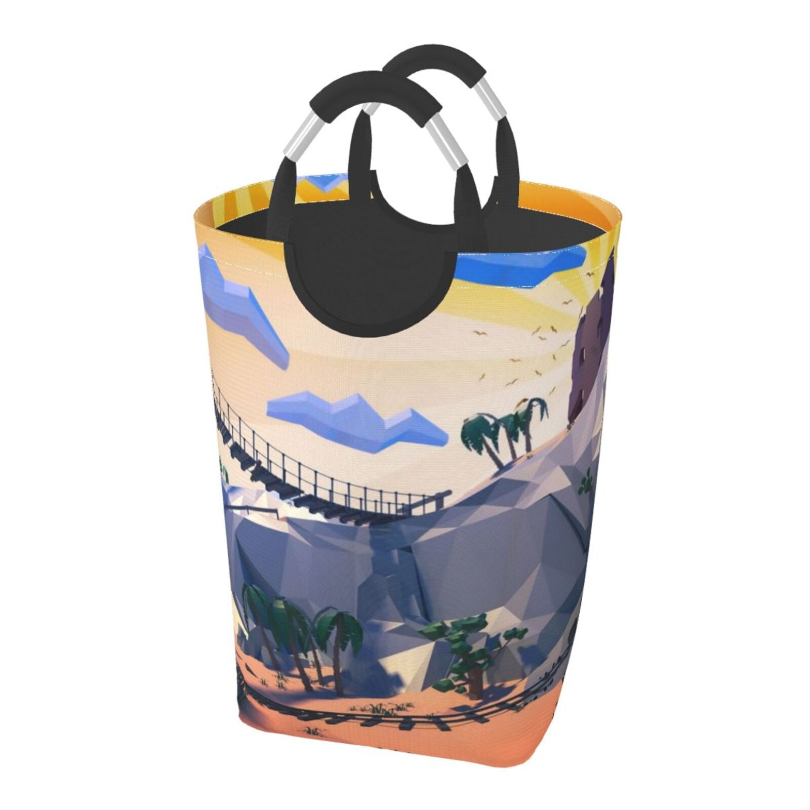 XMXY Polygon Mining Abandoned Rectangular Laundry Basket Organizer ...