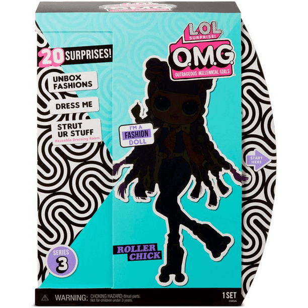 ¡Sorpresa de L.O.L.! O.M.G. Series 3 Roller Chick Fashion Doll con 20 ...