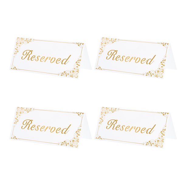 Uxcell Reserved Table Signs, Double Sided Seating Name Cards Tables ...