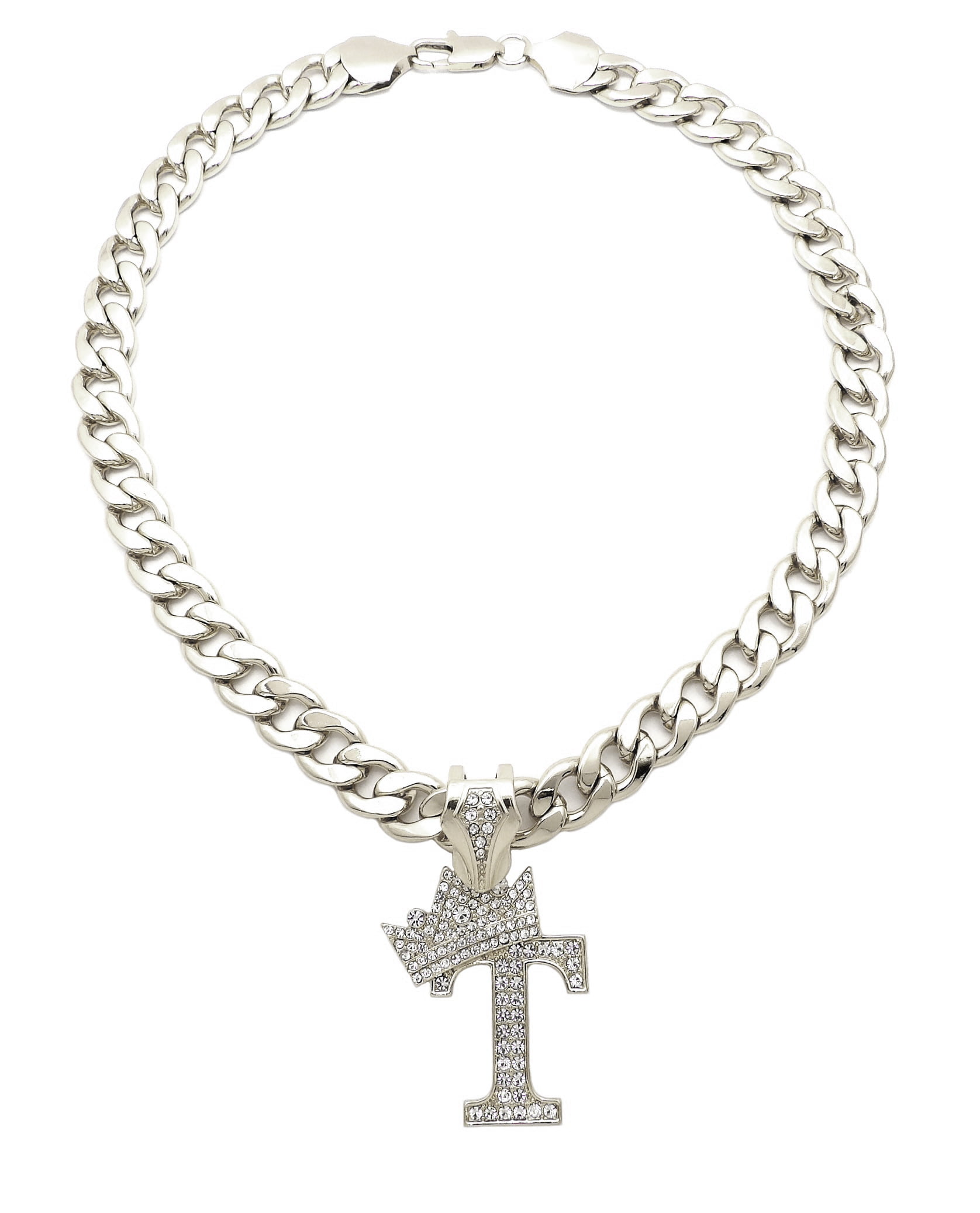 iJewelry2 Kings and Queens Crowned Initial Letter T Crystals Pendant ...