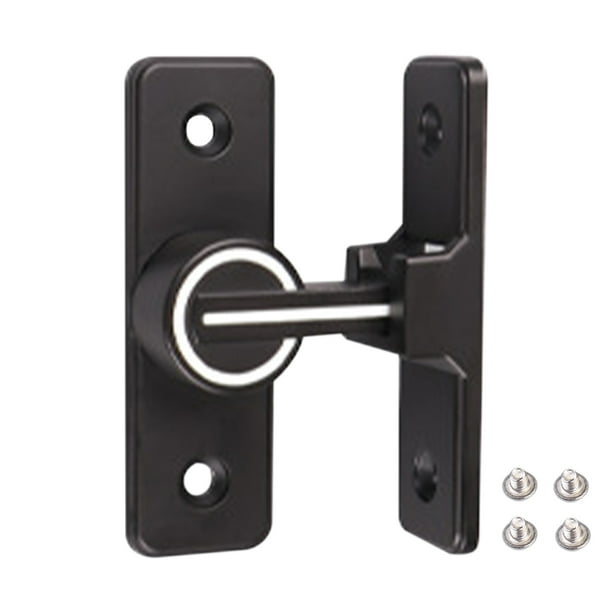 Indoor Gate Latch Hardware Barn Door Lock Black 90 180 Degree Zinc ...
