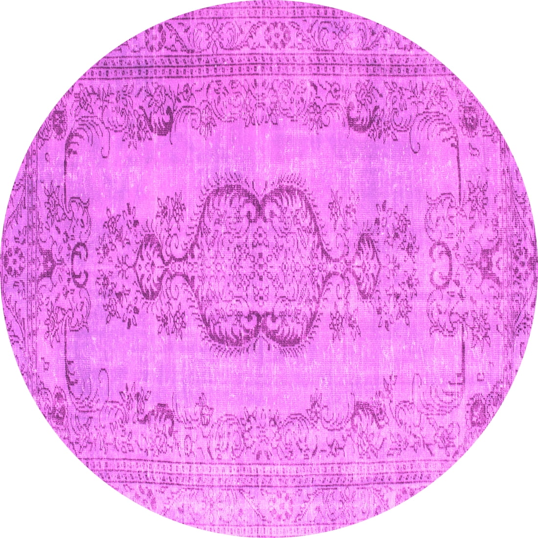 Ahgly Company Indoor Round Persian Pink Bohemian Area Rugs, 8' Round ...