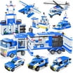 Exercise N Play 1020 Pieces City Police Station Building Blocks Set, 8 ...
