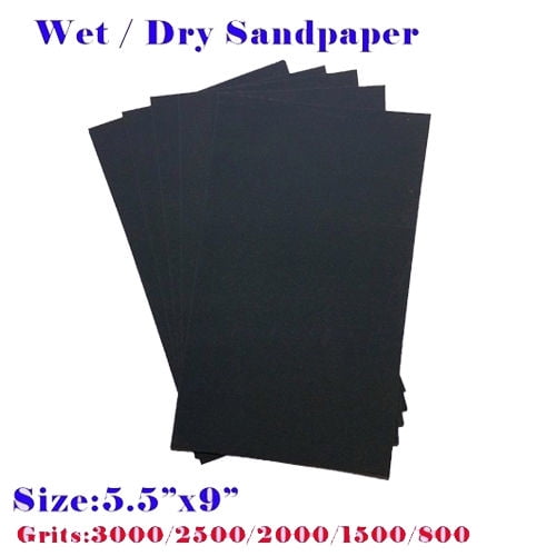 MTP ® 25x 9" x 5 1/2" Wet Dry Sandpaper Paper Abrasive 800/1500/2000 ...