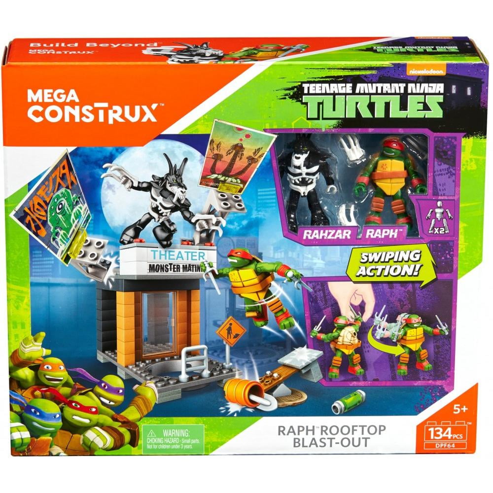 Mega Construx Teenage Mutant Ninja Turtles Raph Rooftop Blast-Out ...