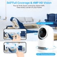 GJX Baby Monitor,360° Wireless 5G Nanny Cam with Safety Alerts,4Mp Hd ...