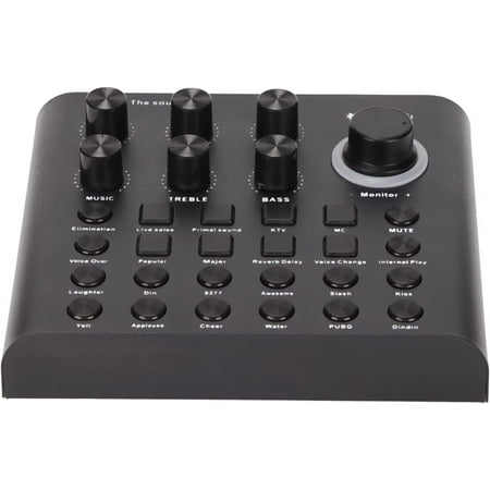 Audio Mixer Line Mixer, V8P Audio Interface Live Sound Card One Touch ...