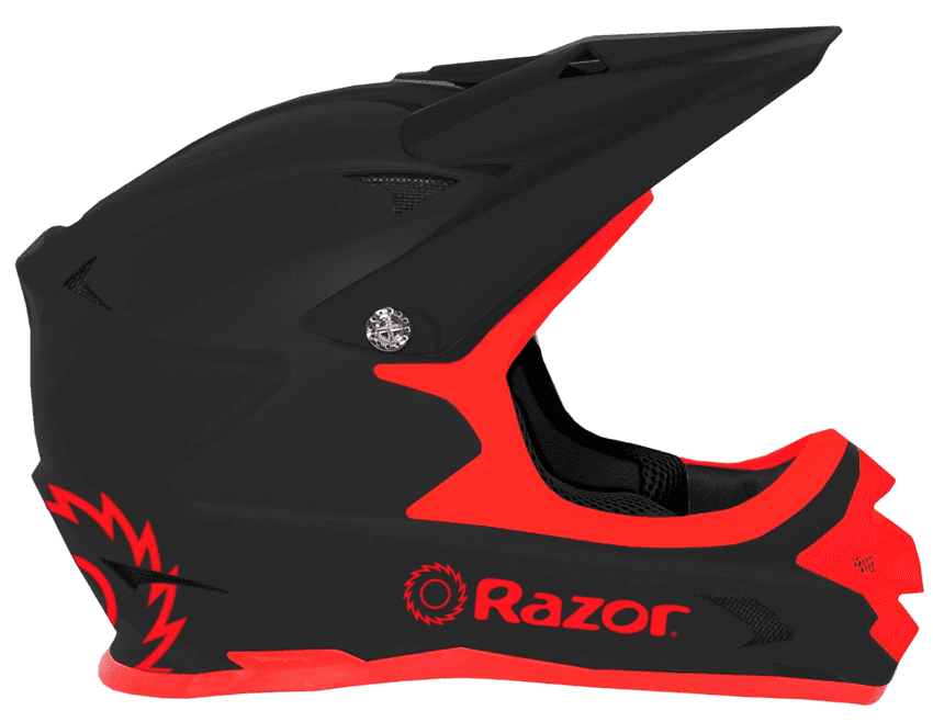 Razor Full Face Multi-Sport Youth Helmet, Black/Red - Walmart.com