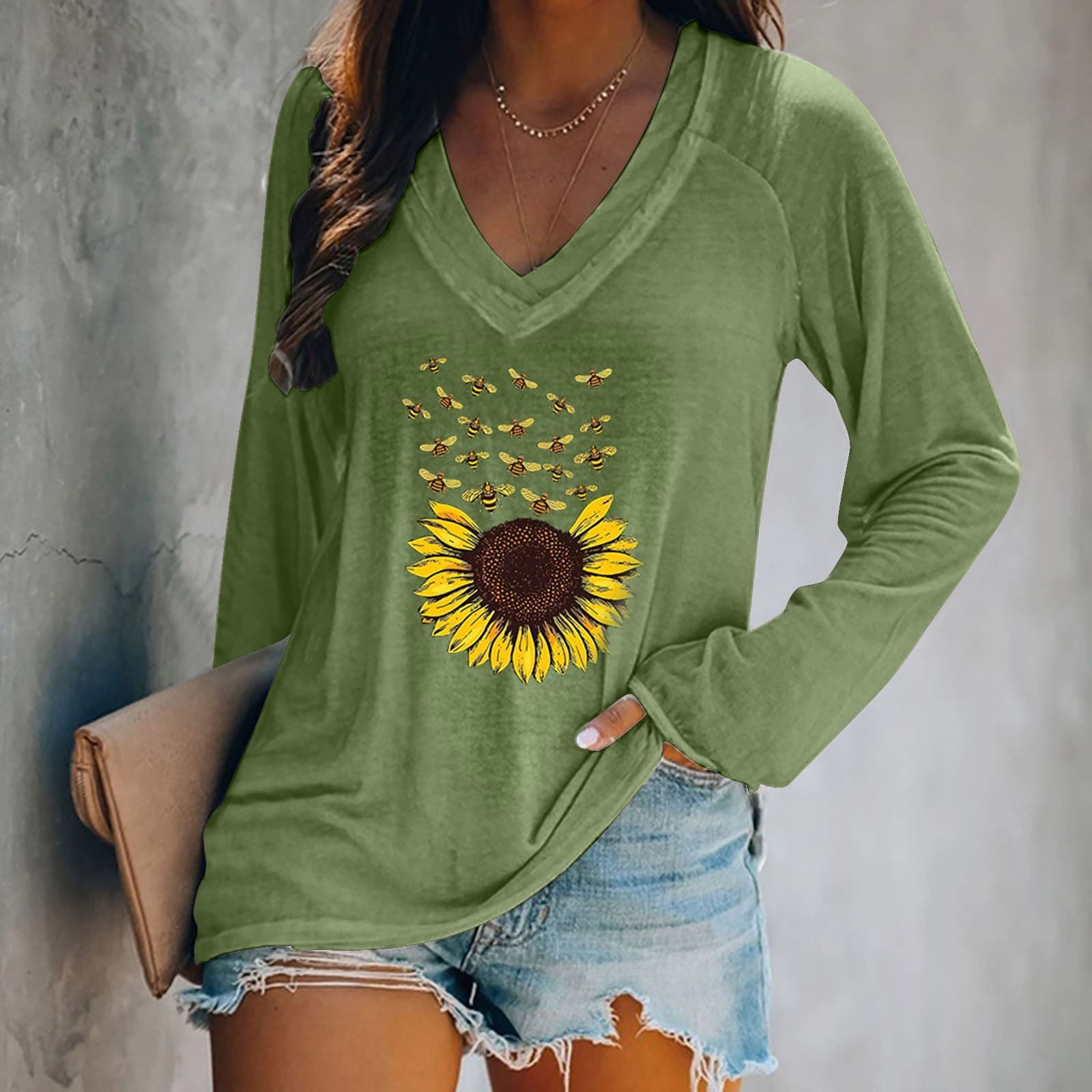 Click here for Ylhfashion Womens Blend T Shirt Printed Long Sleev... prices