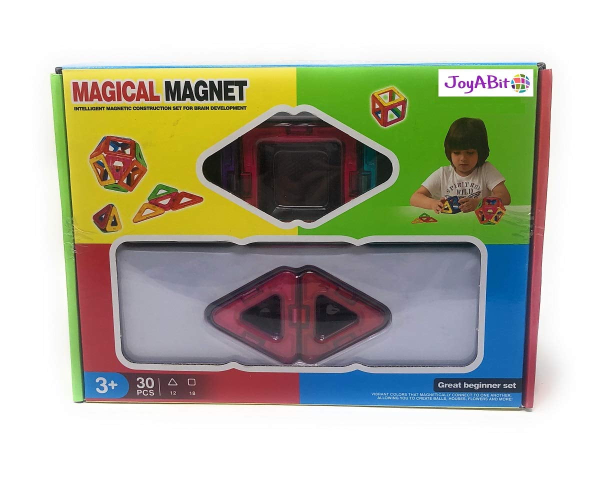 Magnetic Building Blocks, 30 Piece Magnetic Building Tiles Toy Set ...