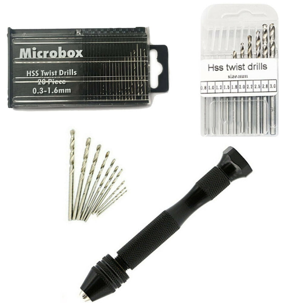 Linyer Micro Drill Bits Manual Tool Kit Woodworking Drilling Compact ...