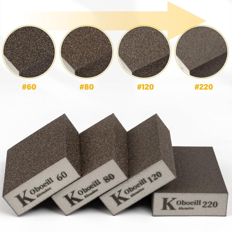 Reusable Sanding Tools 12 Pack 60 Grit Sanding Sponges - Washable ...