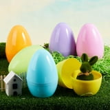 Joyfy 10" Large Easter Eggs, 6 PCS Pastel Plastic Empty Easter Eggs ...
