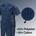 ACTIVE UNIFORMS Coveralls Workwear Men Short Sleeve Coveralls (Navy ...