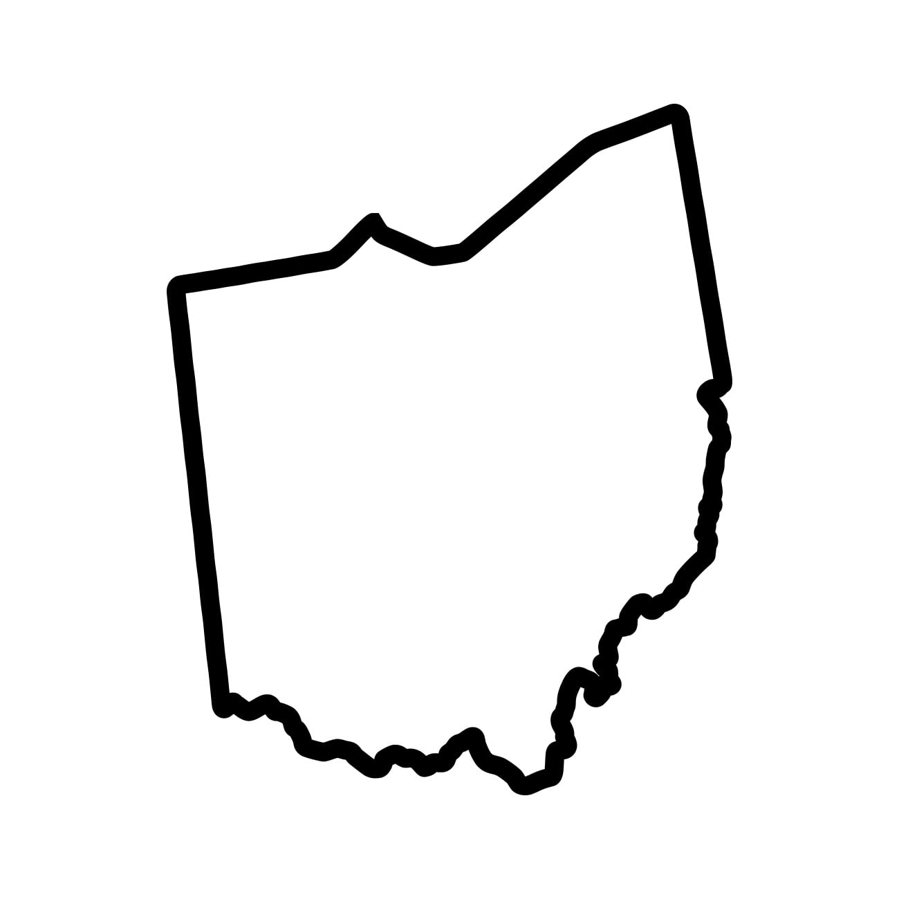Ohio Outline Sticker Decal Die Cut - Self Adhesive Vinyl - Weatherproof ...