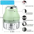 Vegetable Chopper 100ML Electric Garlic Chopper Rechargeable Mini ...