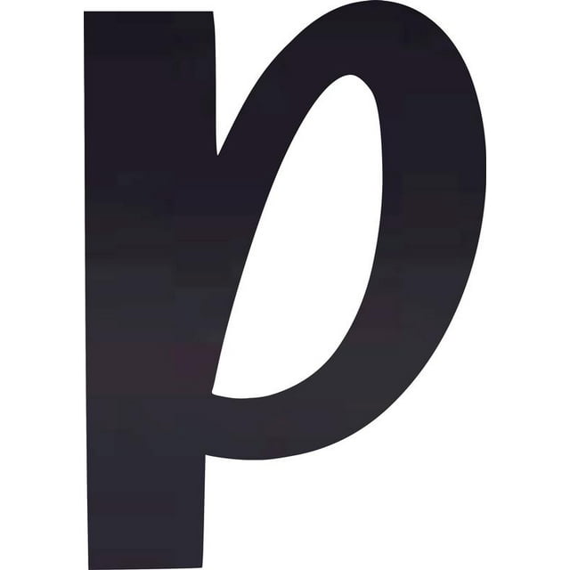 Acrylic Letter P Icebold, 6'' Tall Transparent Black Acrylic Alphabet ...
