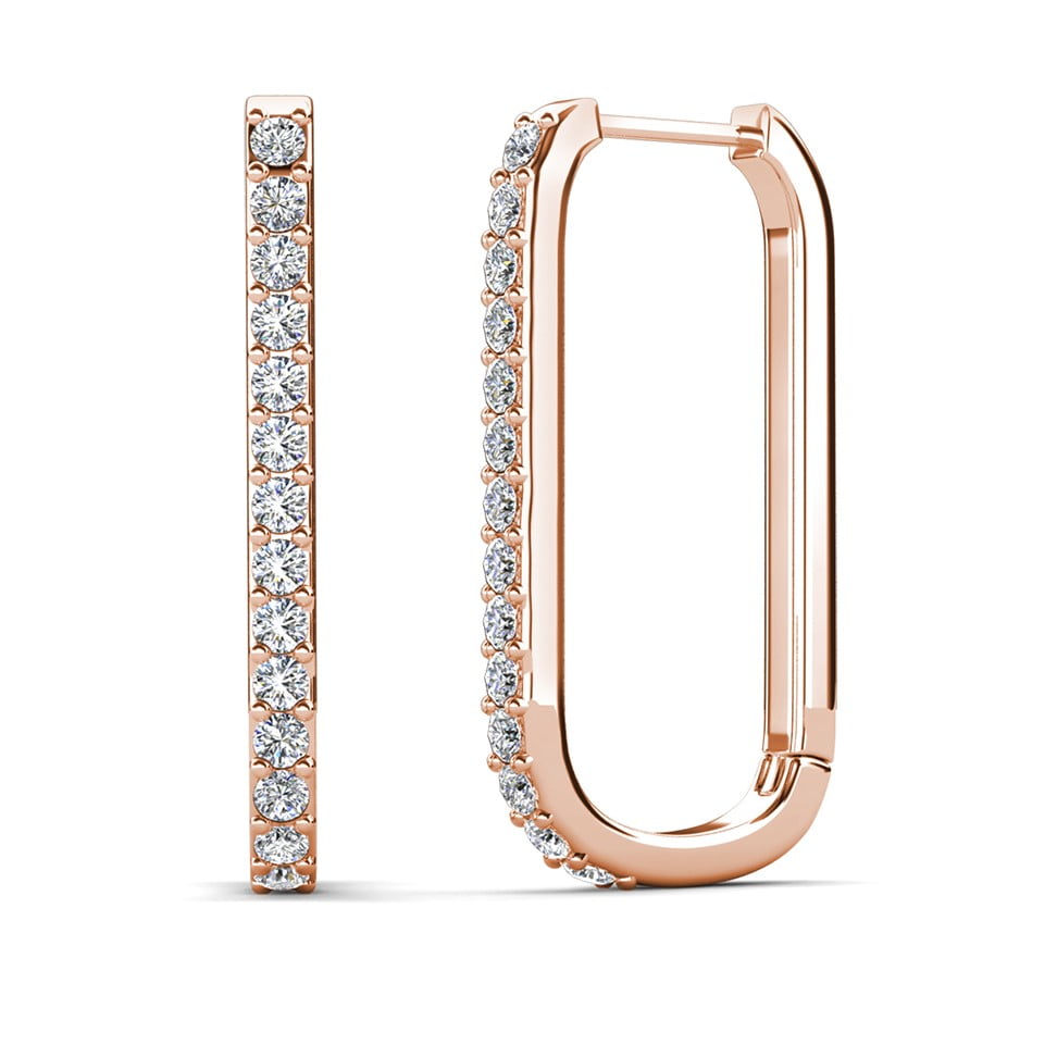 Click here for Cate & Chloe Nadia 18k Rose Gold Plated 24mm Hoop... prices