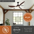 Long Grove 56 in. Black Deep Walnut Blades, Contemporary Ceiling Fan ...