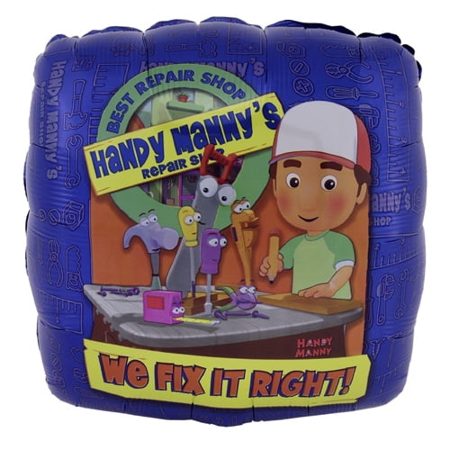 Handy Manny ' We Fix it Right' Foil Mylar Balloon (1ct) - Walmart.com