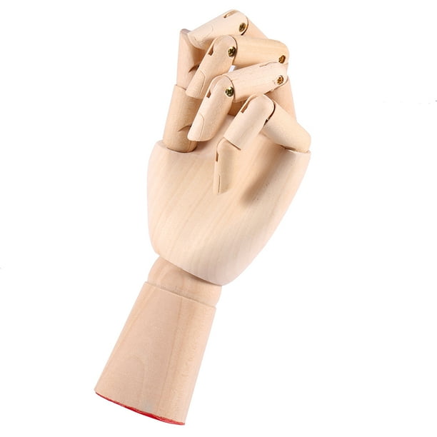 7" Art Mannequin Hand, Wooden Sectioned Opposable Articulated Hand ...
