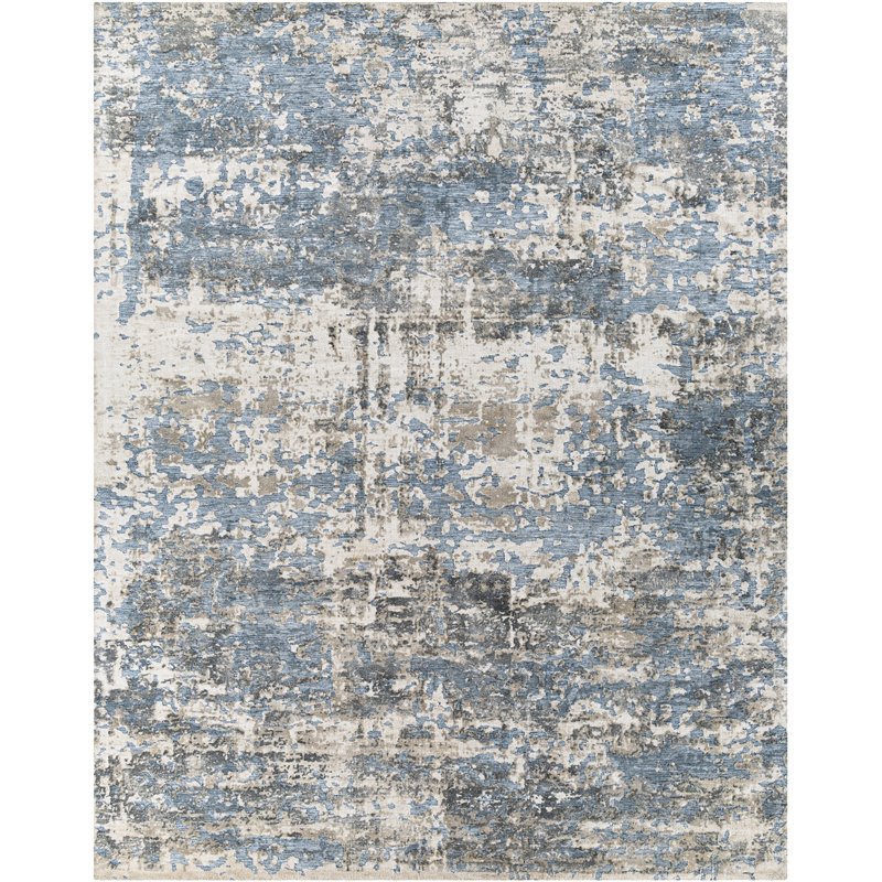 Surya Talise TLE-1005 96x120" Rectangle Modern Fabric Rug in Pale Blue ...