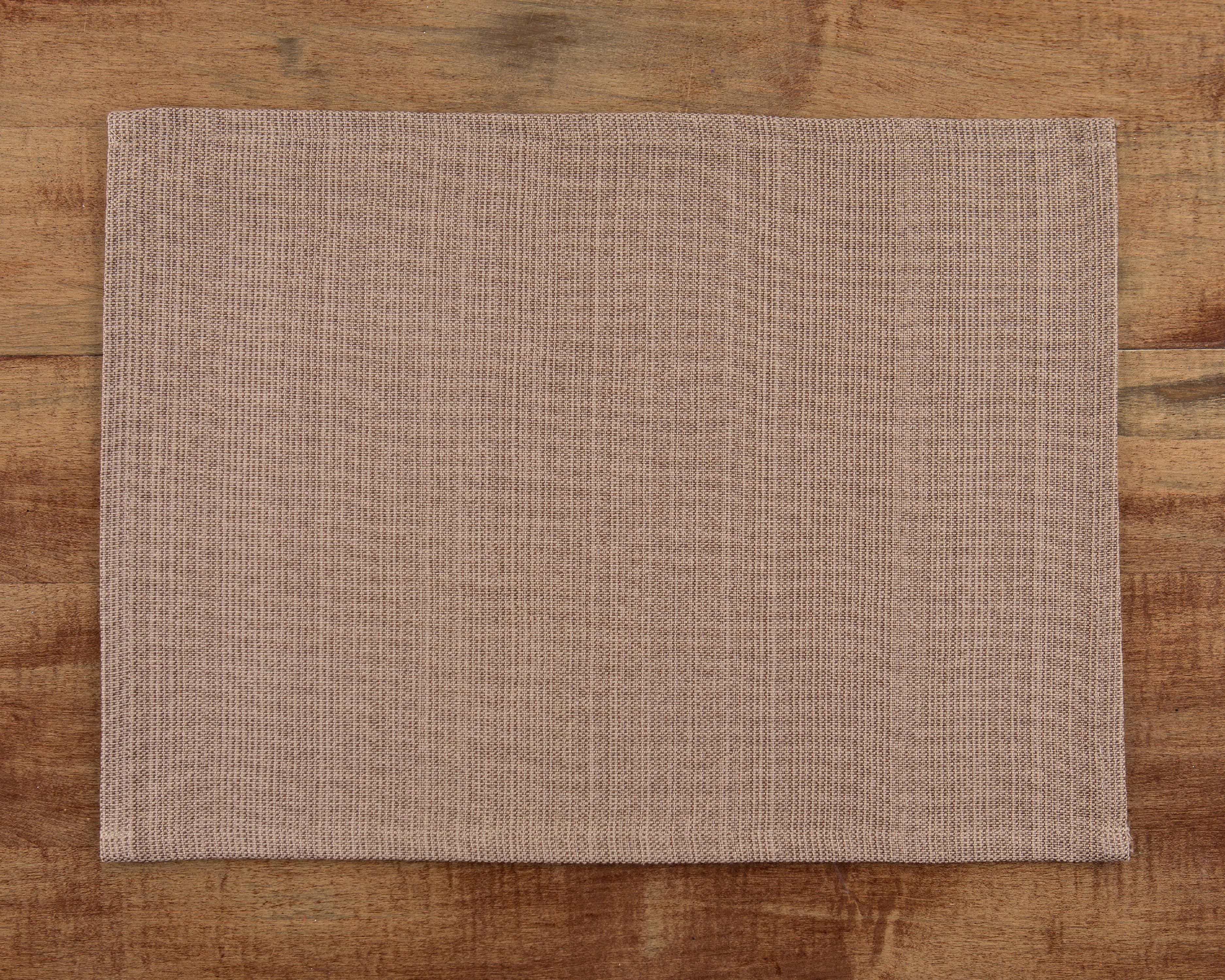 Mainstays Woven Tan Solid Placemat, Cotton Polyester Blend, 13 in x 18 ...