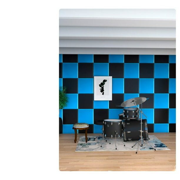 12 Pieces Bedroom KTV Sound Absorbing Practise Room PU Sound Block ...