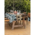 Animal Paw Print Rectangle Outdoor Tablecloth with Umbrella Hole Dog ...