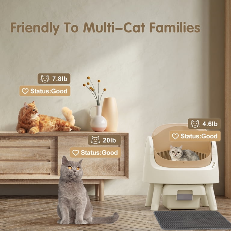 Multiple Cat Automatic Box Autoscooper 11 Self-Cleaning Cat Litter Box ...