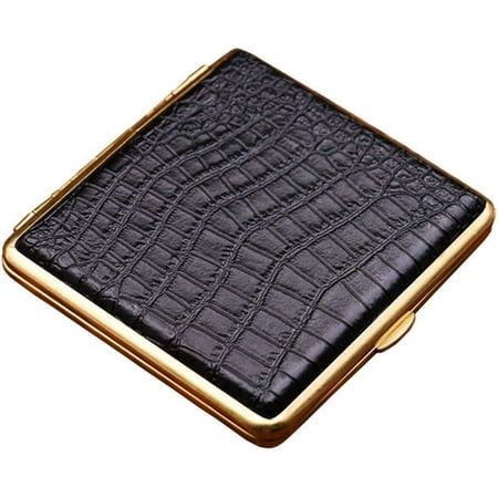 Leather Cigarette Case Ultra Thin Portable Men's Advanced Anti Pressure ...